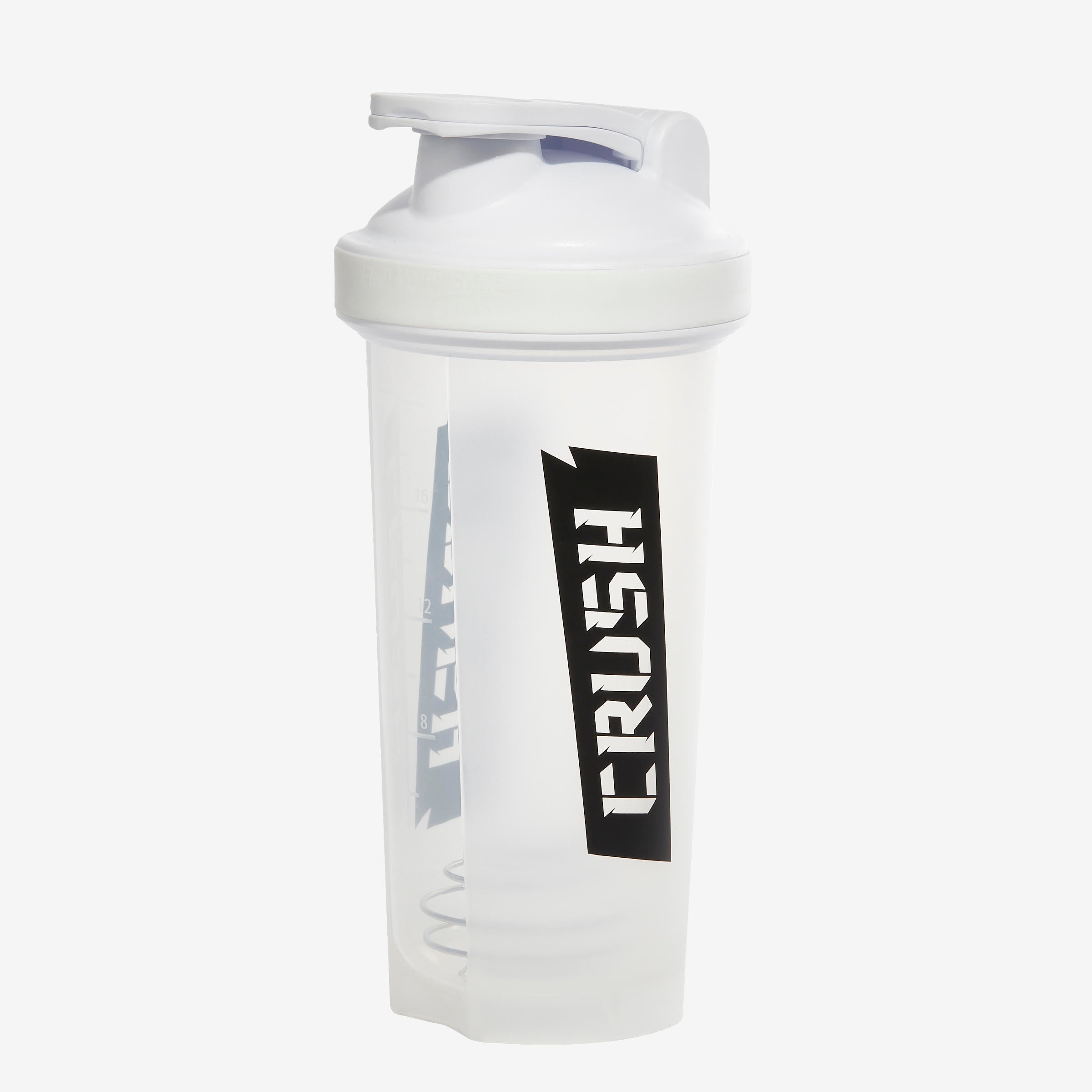 Clear White Crush Shaker Bottle for Smooth Supplements